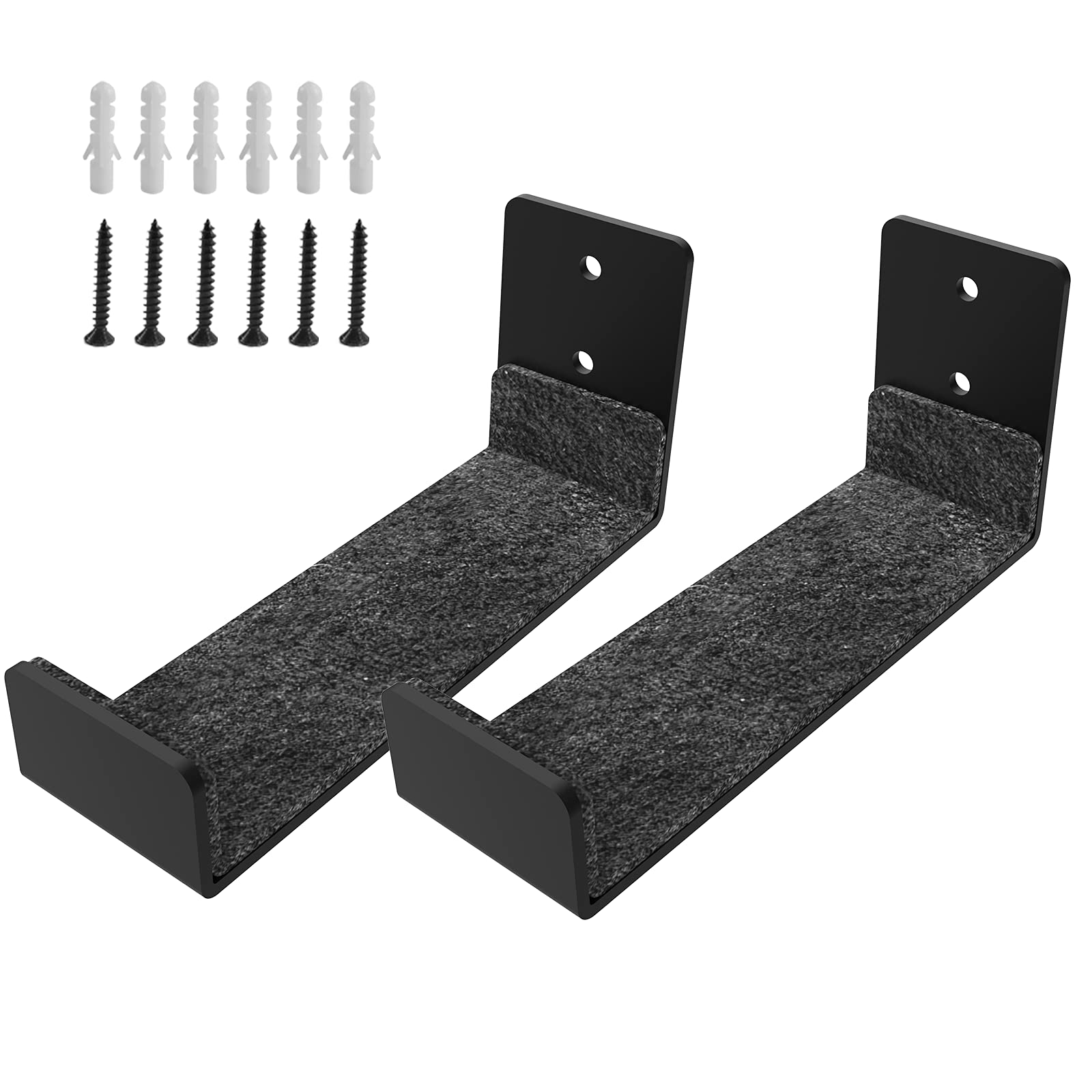 Kunzye Snowboard Wall Mount Clips,Solid Aluminum Snowboard Rack,Snowboard Display Wall Rack Home and Garage Snowboard Storage,Surfboard Wall Mount 2 Pieces