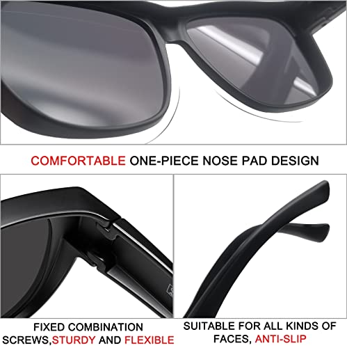 SHEEN KELLY Oversized Polarized Fit Over Sunglasses Women Men TR90 Mirrored Over Glasses Cat Eye Driver Goggles