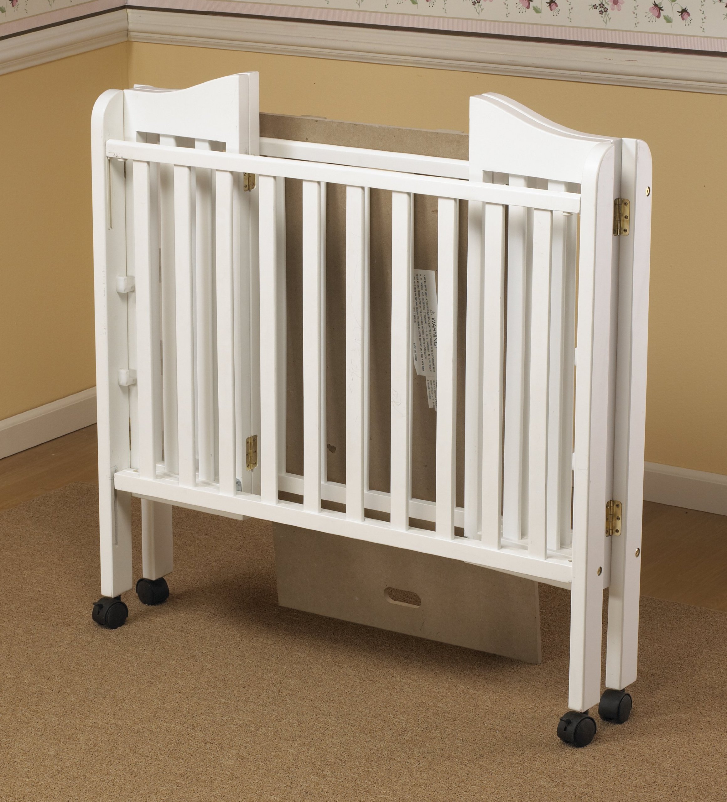 Orbelle Trading Noa Three Level Portable Crib, White, Standard Size