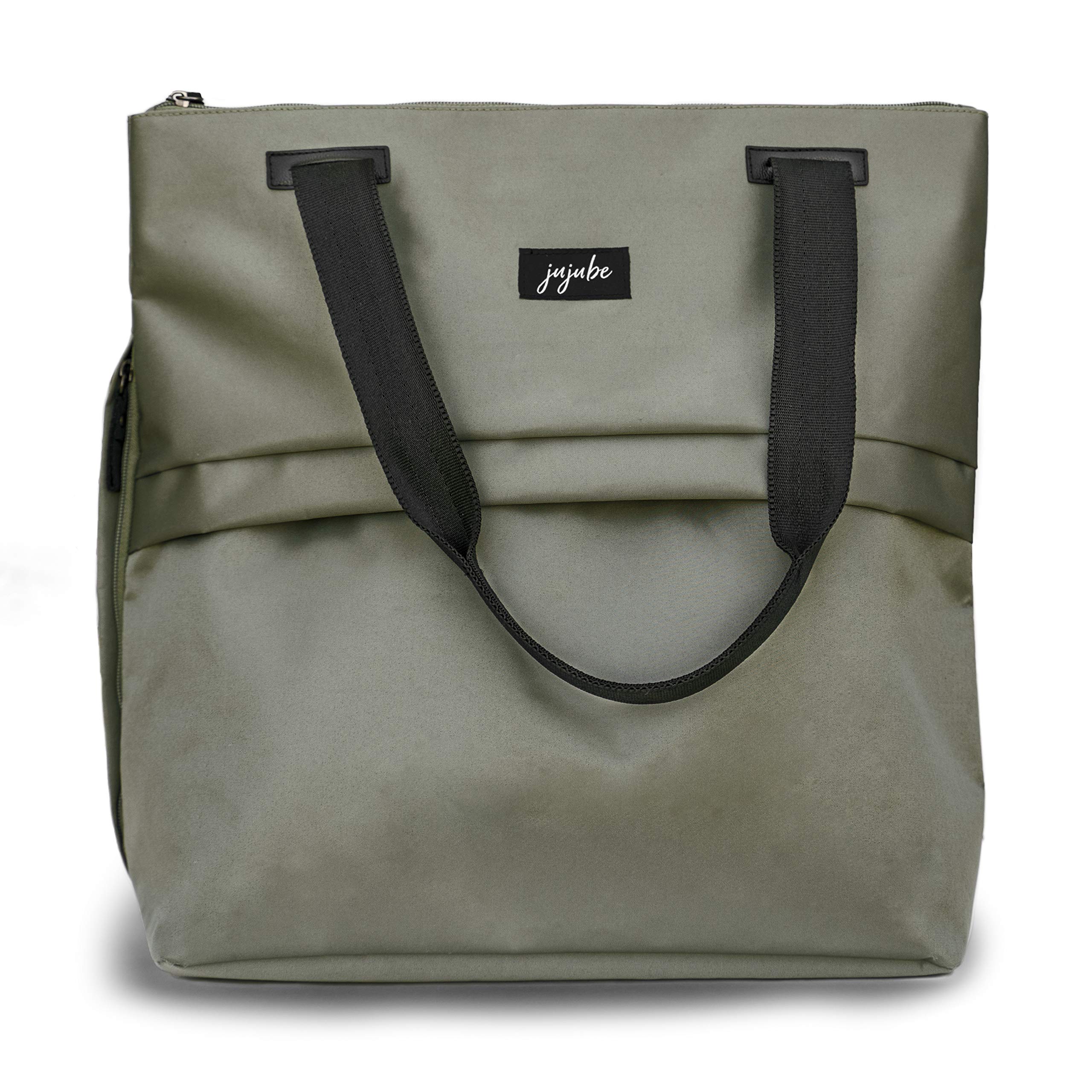 JuJuBe | All Purpose Shoulder Tote Bag | Durable Machine Washable Lightweight with Pockets use for Travel, Gym, Beach or Baby Diaper Bag | Olive