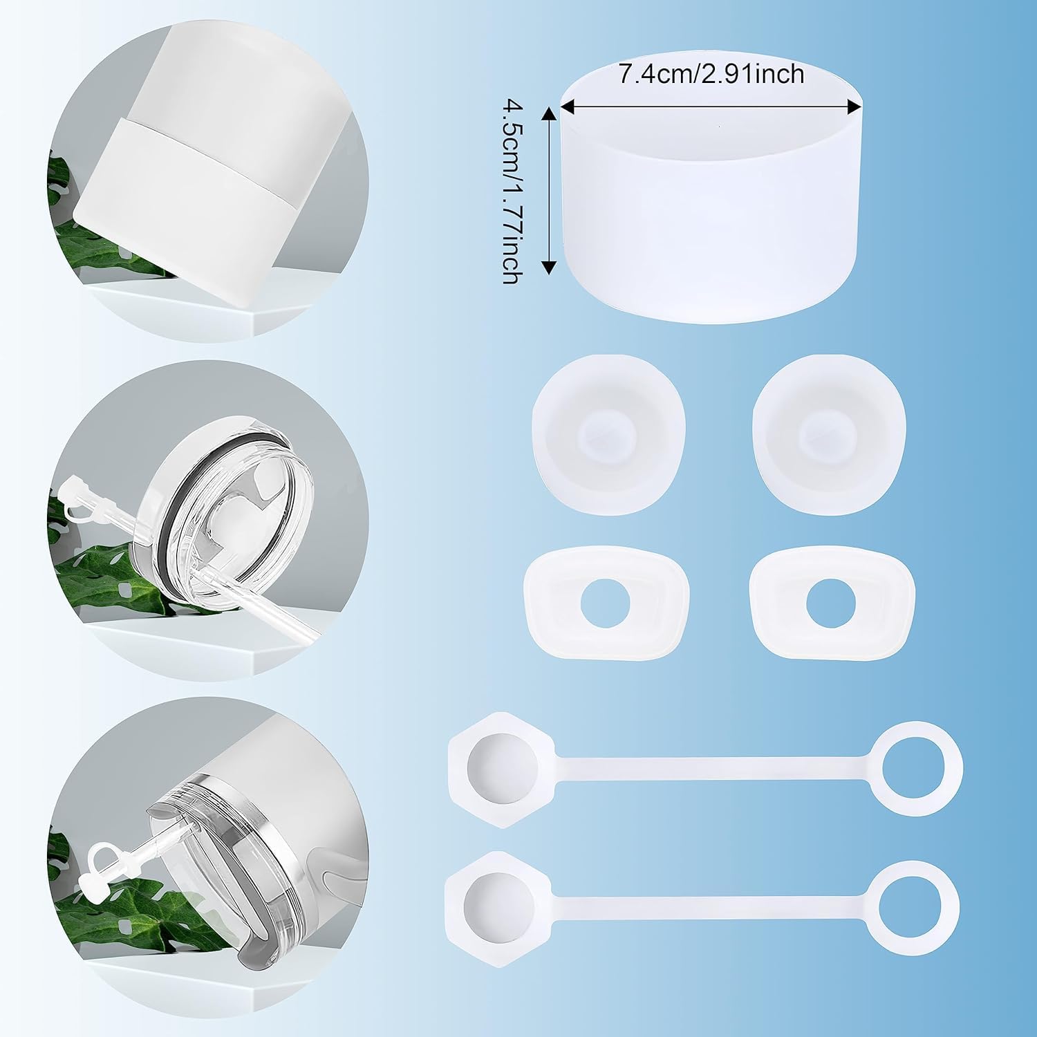 Stanley Cup Accessories - Set of 8 Stanley Spill leak Stopper and Stanley Cup Boots Stanley Straw Cover For Stanley Cup Models 1.0 and 2.0, Stanley Accessories 40 oz Stanley Cup