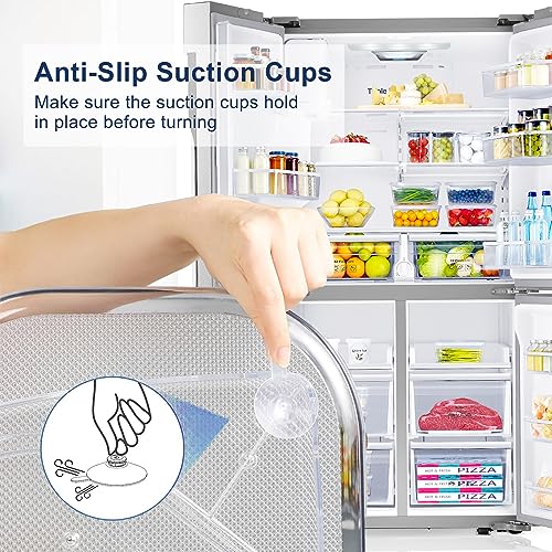 Lazy Susan for Refrigerator, Square Lazy Susan Turntable Organizer for Refrigerator, 15.67"kitchen fridge organizers and storage,for Cabinet,Pantry, Bathroom,Makeup Vanity top, Home condiment Lazy Sus