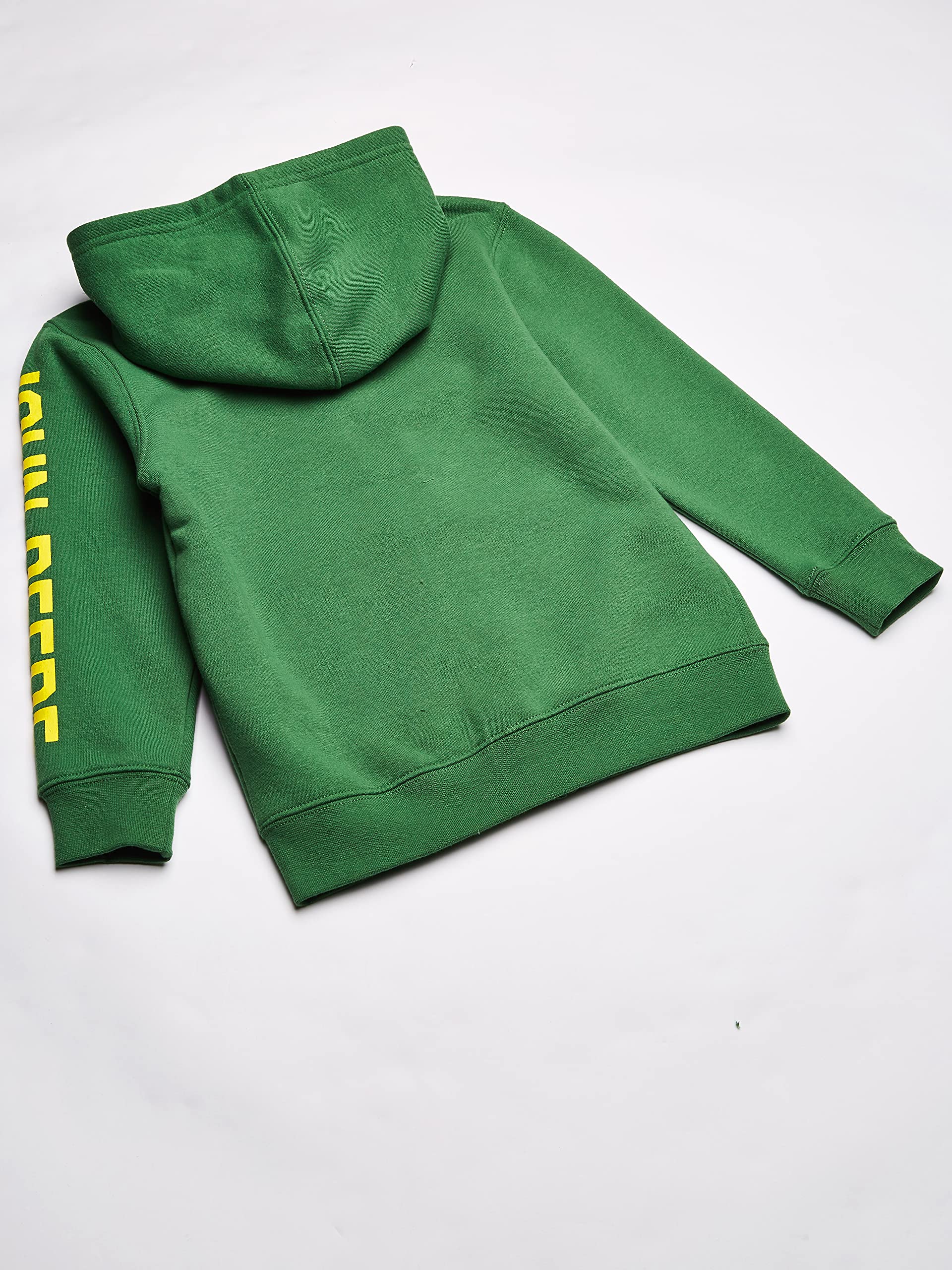 John Deere Boys' Little Fleece Hoody Zip Front, Green Tractor, 4