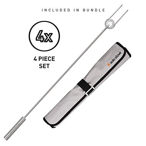 Solo Stove Yukon 27" Accessory Only Bundle Includes Yukon Shield, Yukon Shelter, Fire Pit Roasting Sticks and Fire Pit Tools Great Fire Pit Accessory Bundle