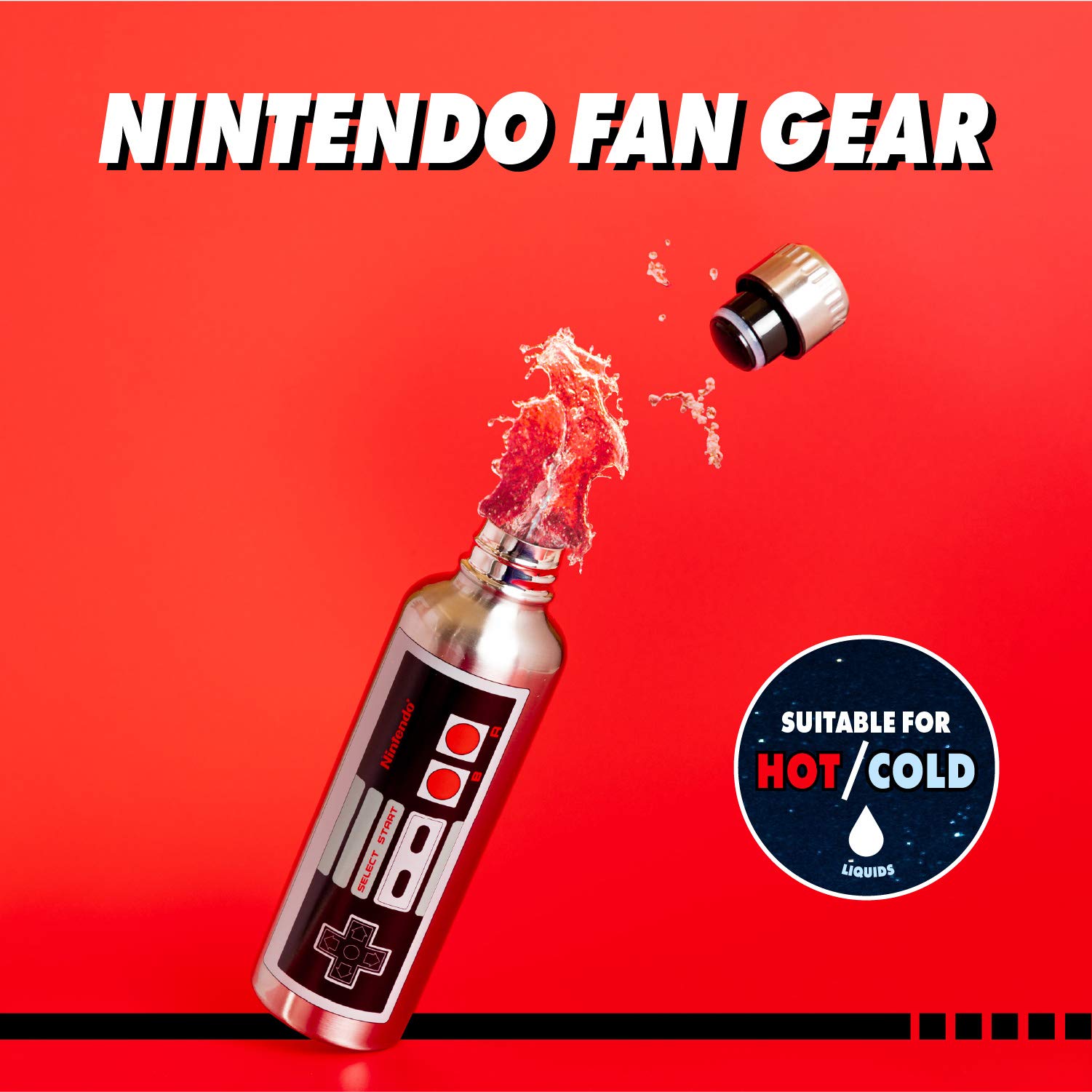 Paladone NES Metal Water Bottle, Regular, Multicolor