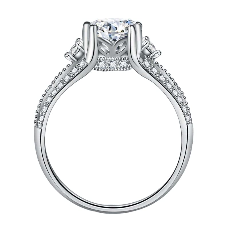 SHERRY'S JEWELS LLC 1 CT Moissanite 925 Sterling Silver Ring for Women (8)