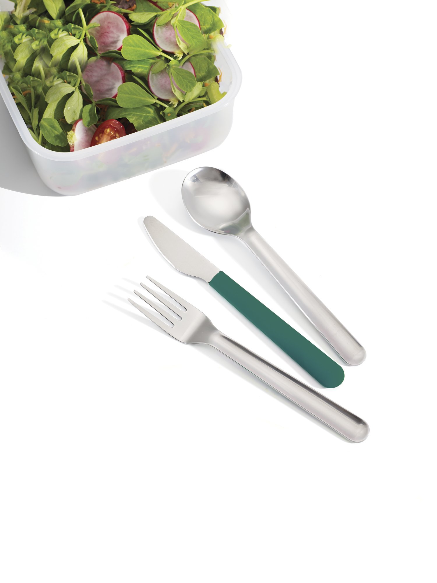 Joseph Joseph GoEat Space Saving Stainless Steel Cutlery Set, Teal
