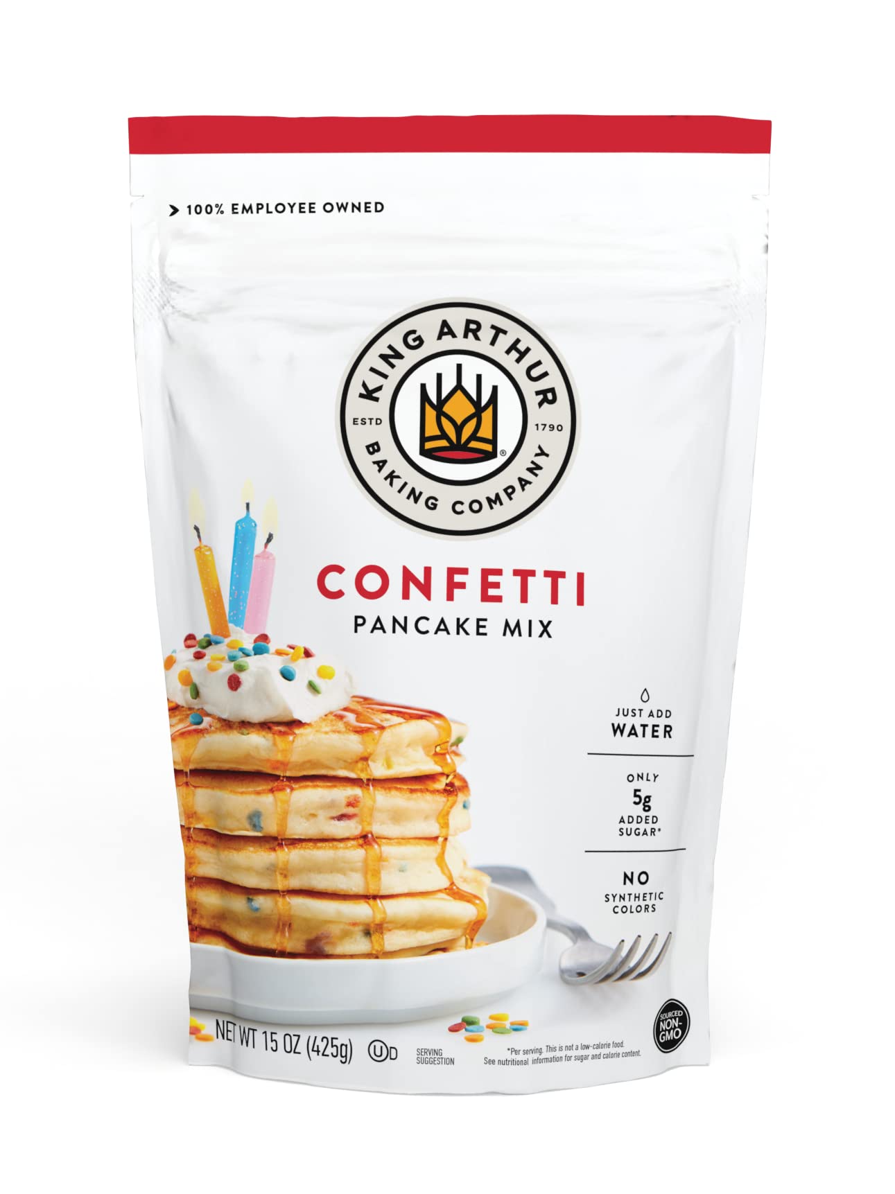 King Arthur Confetti Pancake Mix Just Add Water, Sourced Non-GMO, Certified Kosher, 15 Oz (Pack of 1)