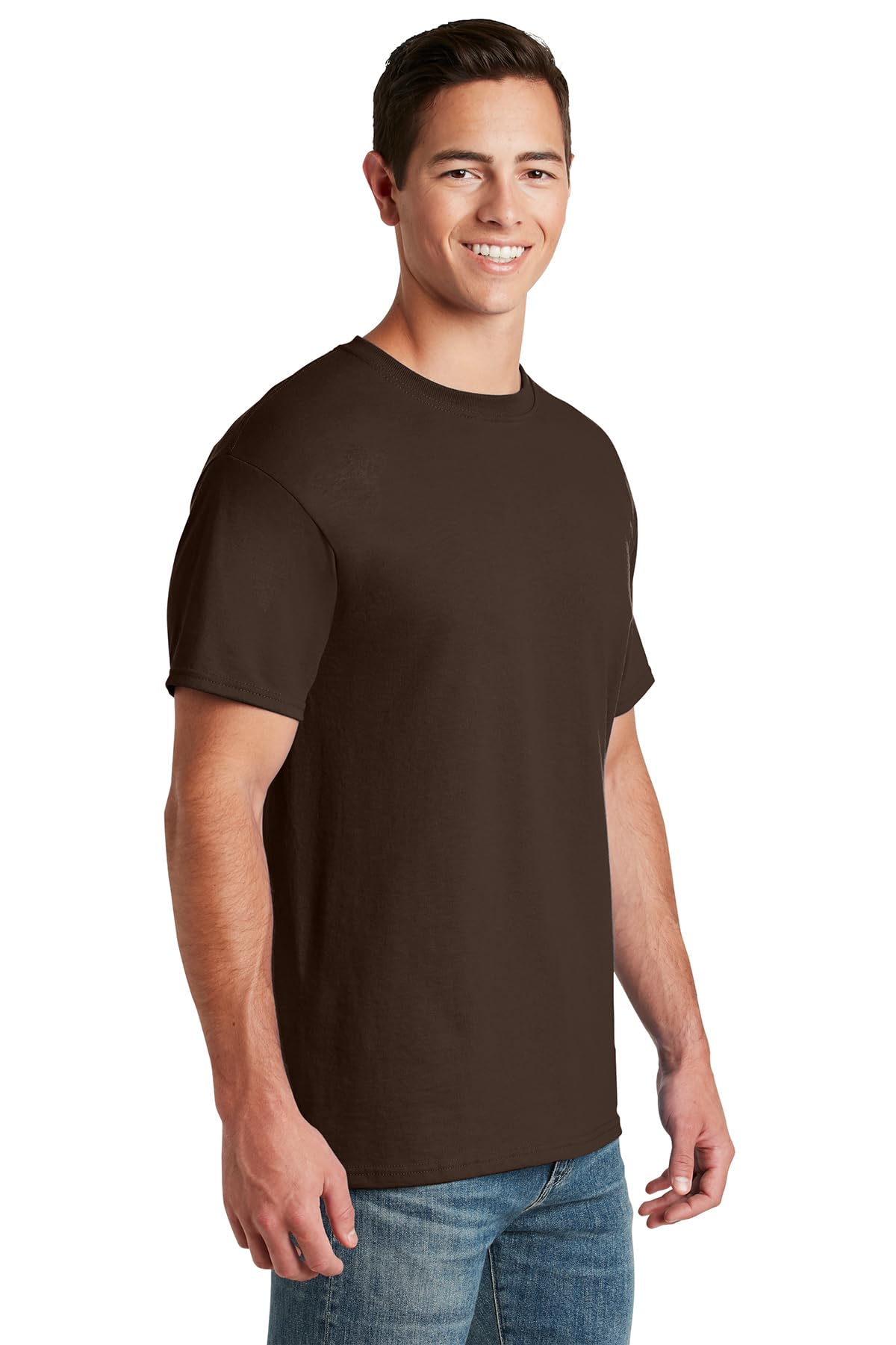 Jerzees Dri-Power Mens Active T-Shirt Large Chocolate