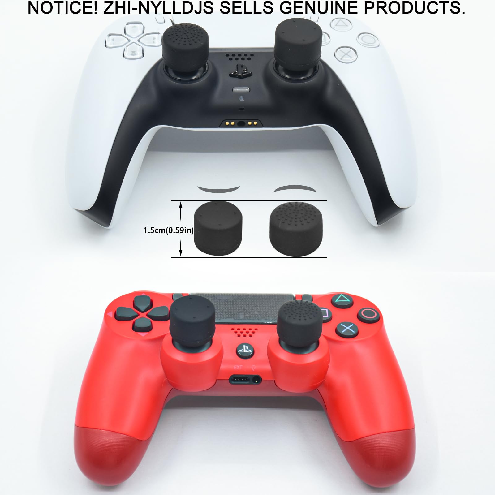 ShiMa Owl Thumb Grip Controller Gamepad Raised Antislip Thumb Stick Grips Thumbsticks Joystick Cap for PS5/4,Switch Pro Controller-Precision Rings(4pcs),Storage Case,Thumb Grips(8pcs),Black Set