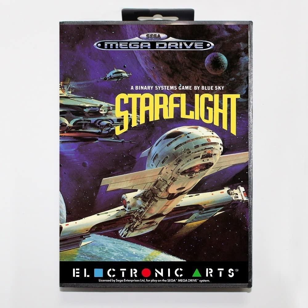Starflight Game Cartridge 16 Bit MD Game Card With Retail Box For Sega Mega Drive For Genesis (Black)