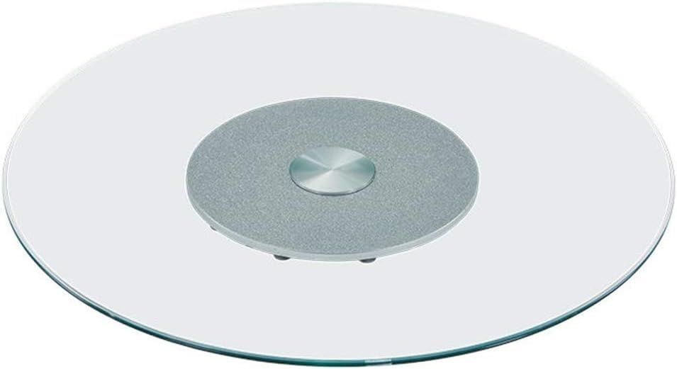 Lazy Susans Turntable 50-120cm Lazy Susan Turntable, Tempered Glass Round Rotating Tray For Kitchen Dining Table Serving Plate With Silent Bearing, Transparent (Size : Ø50cm/20inch)