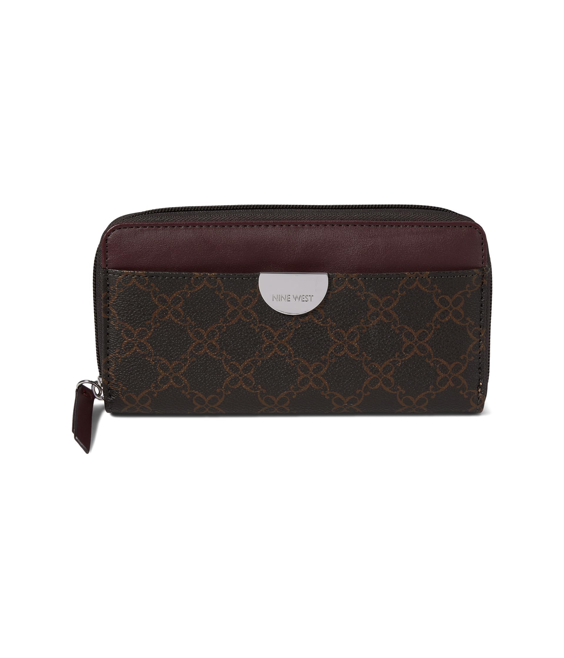 NINE WEST Wildwood Slg Zip Around Bifold Wallet Magnolia Floral One Size