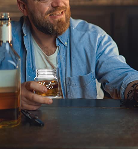 Palais Glassware Palais 'Shots' Mason Jar Shot Glasses - Mini Shot Glass Cups - Holds 2.4 Oz - Set of 6 (Clear)