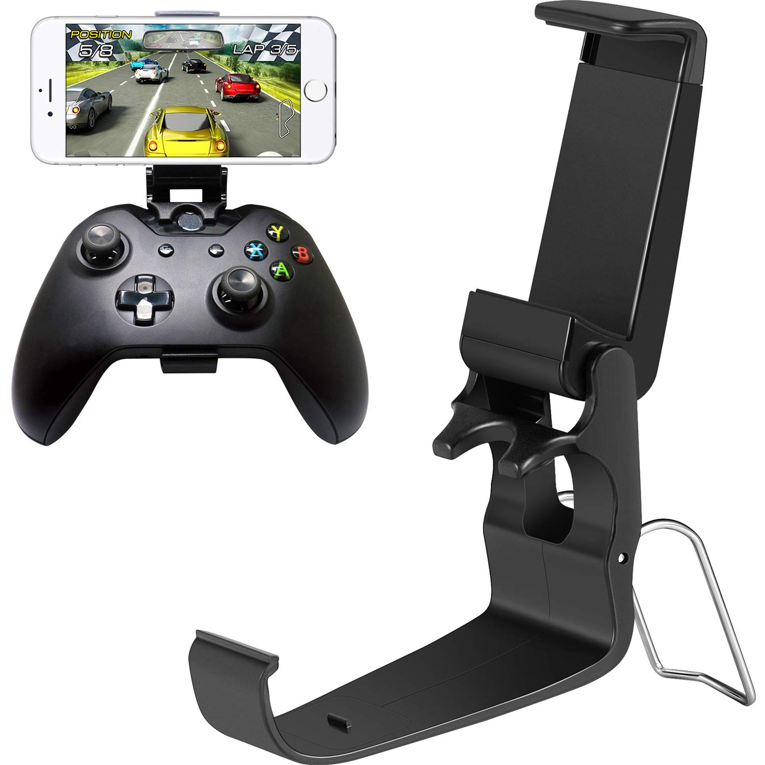 JOVITEC Foldable Controller Clip Mobile Phone Plastic Holder Smartphone Game Clamp Compatible with Xbox One Controller (2 Pack)