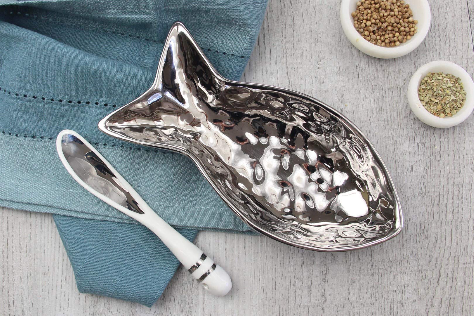 Pampa Bay Get Gifty Bowl and Spoon Set, Fish Design