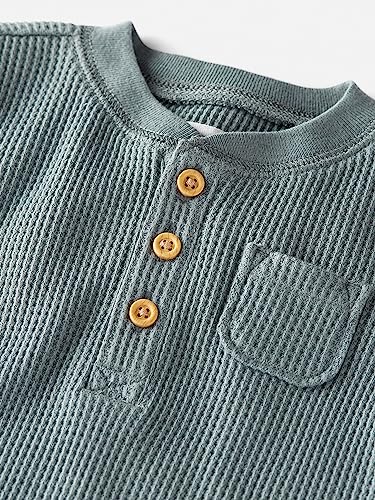 little planet by carter's unisex-baby 2-Piece Set Made With Organic Cotton, Slate Solid, Newborn