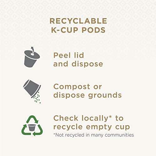 Peet's Coffee, Flavored Coffee K-Cup Pods for Keurig Brewers - Vanilla Cinnamon 22 Count (1 Box of 22 K-Cup Pods)