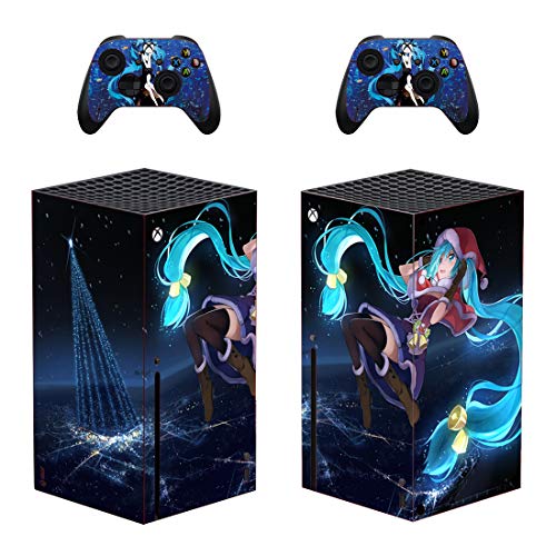 Miku - Singer Anime Decals Stickers Full Set Faceplate Skin for X-box-One-Series X Protection Kit by KAJAL MANI