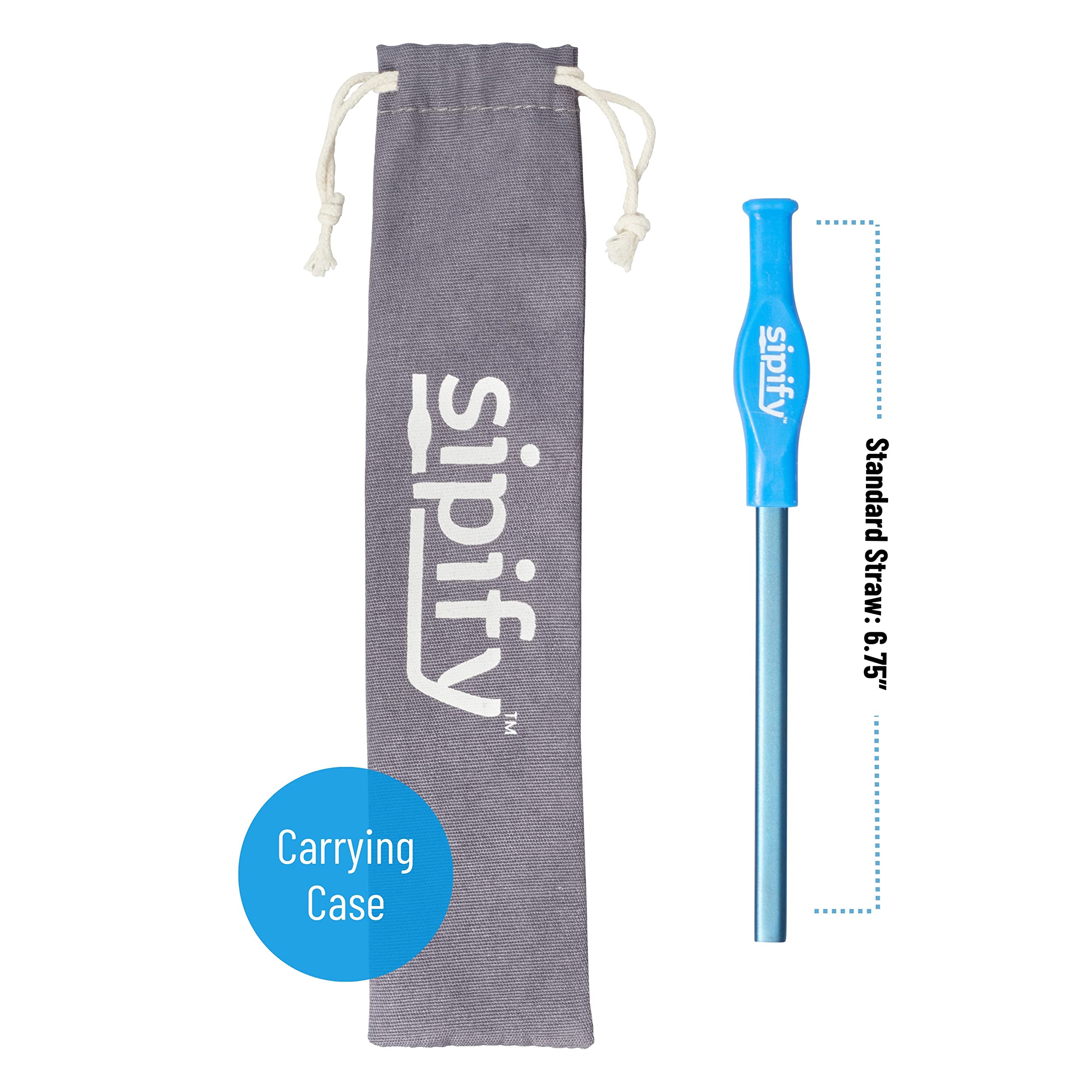 Protect Teeth from Coffee & Tea Stains - Sipify Flow Limiting Reusable Straw for Hot Drinks - Stainless Steel Straw with Silicone Cover Protects from Scalding - Dishwasher Safe - 6.75" Standard Size