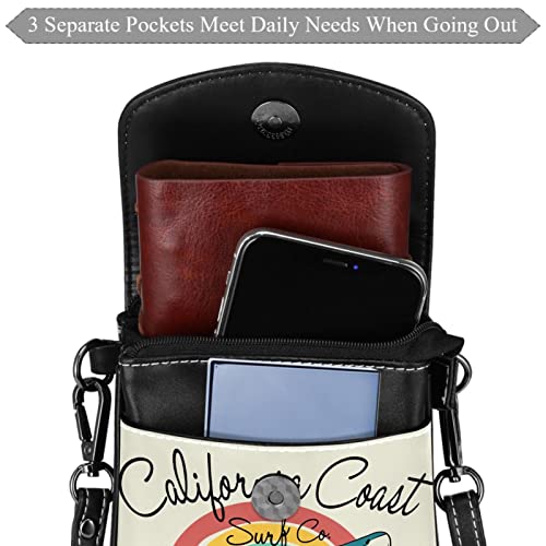 Small Crossbody Bag Rainbow Shark Cell Phone Purse Wallet