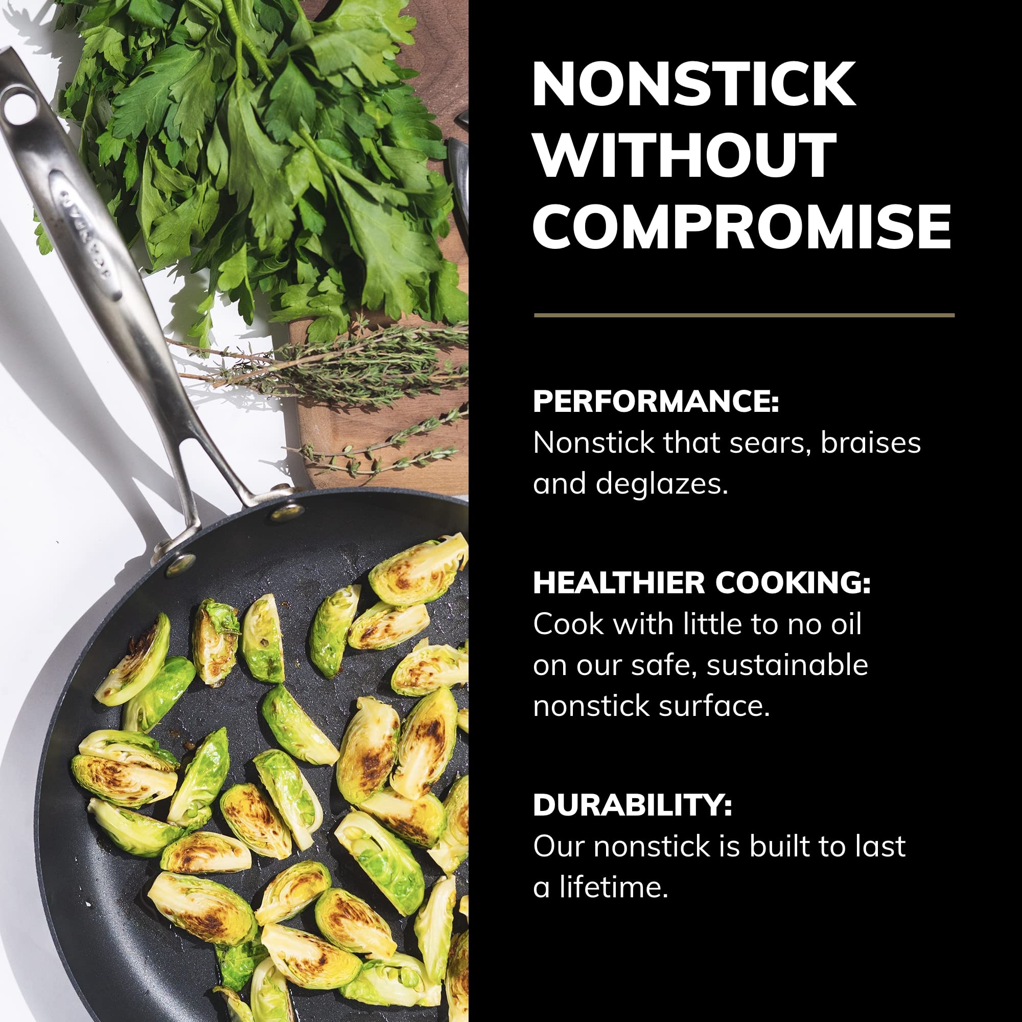 Scanpan Pro IQ 2-Piece Fry Pan Set - Includes 9.5” & 11” Fry Pans - Easy-to-Use Nonstick Cookware - Dishwasher, Metal Utensil & Oven Safe - Made by Hand in Denmark