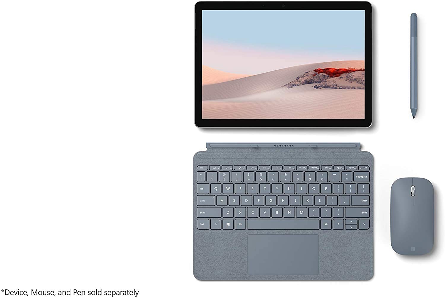 MICROSOFT Surface Accessories MICROSOFT Surface PRO Signature Type Cover - Keyboard - with TRACKPAD - Backlit - QWERTY - US - ICE Blue - Commercial - for Surface PRO 7