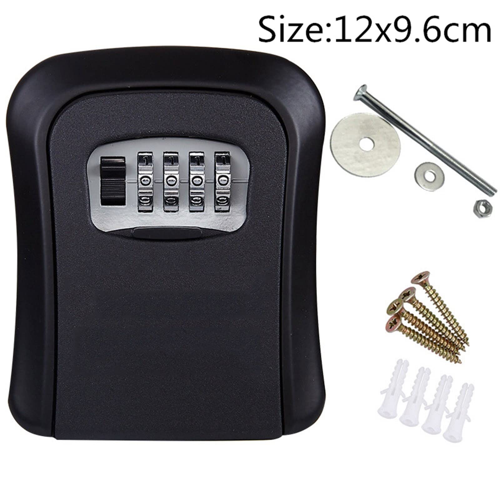RORUN Small Safe Wall Mount Key Storage Secret Box Organizer 4 Digit Combination Password Security Code Lock No Key Home Key Safe Box