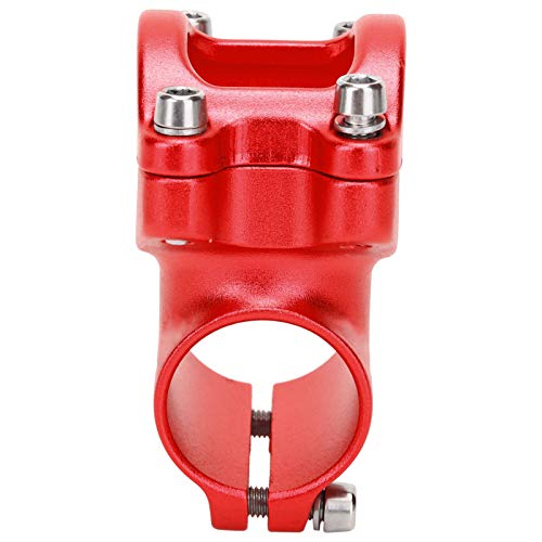 Kadimendium Colorful Bike Stem, Handlebar Short Stem, Durable Bicycle Handlebar Riser Sturdy Downhill Bikes for Road Bikes Mountain Bikes for Fixed Gear Bikes(red)