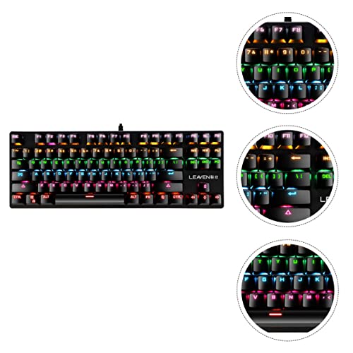 SOLUSTRE Computer Keyboards Corded Keyboard LED Gaming Keyboard Useful Keyboard Convenient Keyboard Practical Keyboard Wired Mechanical RGB Pc Keyboard Computer Keyboard