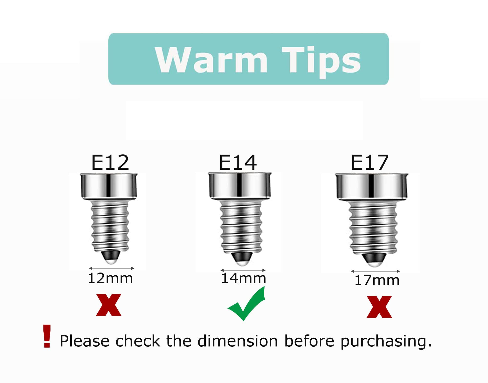 Lamsky E14 LED Bulb Dimmable,110V 400LM 40W Equivalent Daylight White 5000K,E14 European Base Candelabra LED Bulbs,C35 Clear Glass Torpedo Shape Bullet Top(12-Pack)