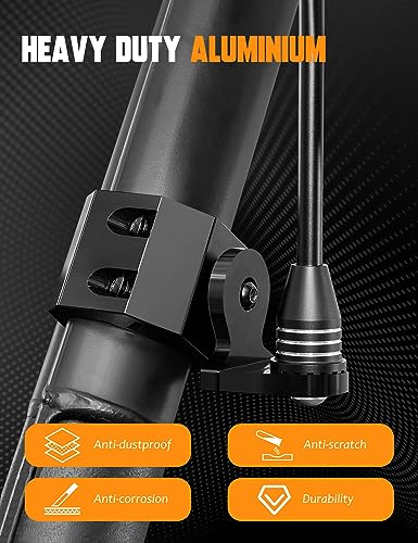 UTV Whip Mount for Polaris Ranger, 360°Adjustable Heavy-Duty UTV Whip Mounting Bracket for Polaris Ranger General Can am Defender Commander 2021+ Maverick Trail/Sport Work for Pro-fit Cage(1 Pcs)