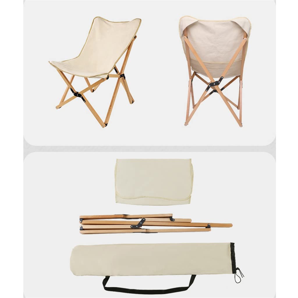 SDFGH Folding Chair Chair Leisure Outdoor Camping Portable Beech Thickened Canvas Beach Chair Large Stool