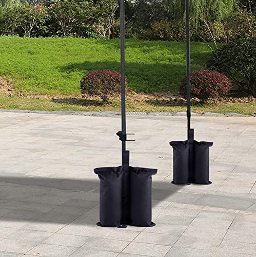 SCOCANOPY Weight Bags for Pop up Canopy Tent Gazebo, Leg Canopy Weights Sand Bags for Instant Outdoor Sun Shelter Canopy Patio Umbrella,4-Pack (Black)