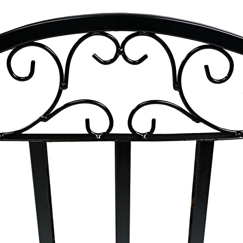 Sunnydaze 2-Foot Firewood Log Rack - Indoor/Outdoor Black Powder-Coated Steel Decorative Fireplace Wood Storage Holder
