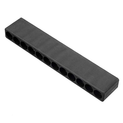 Toolcool 10pcs 12 Holes Hex Shank Screwdriver Bit Holder Plastic Screwdriver Head Storage Case