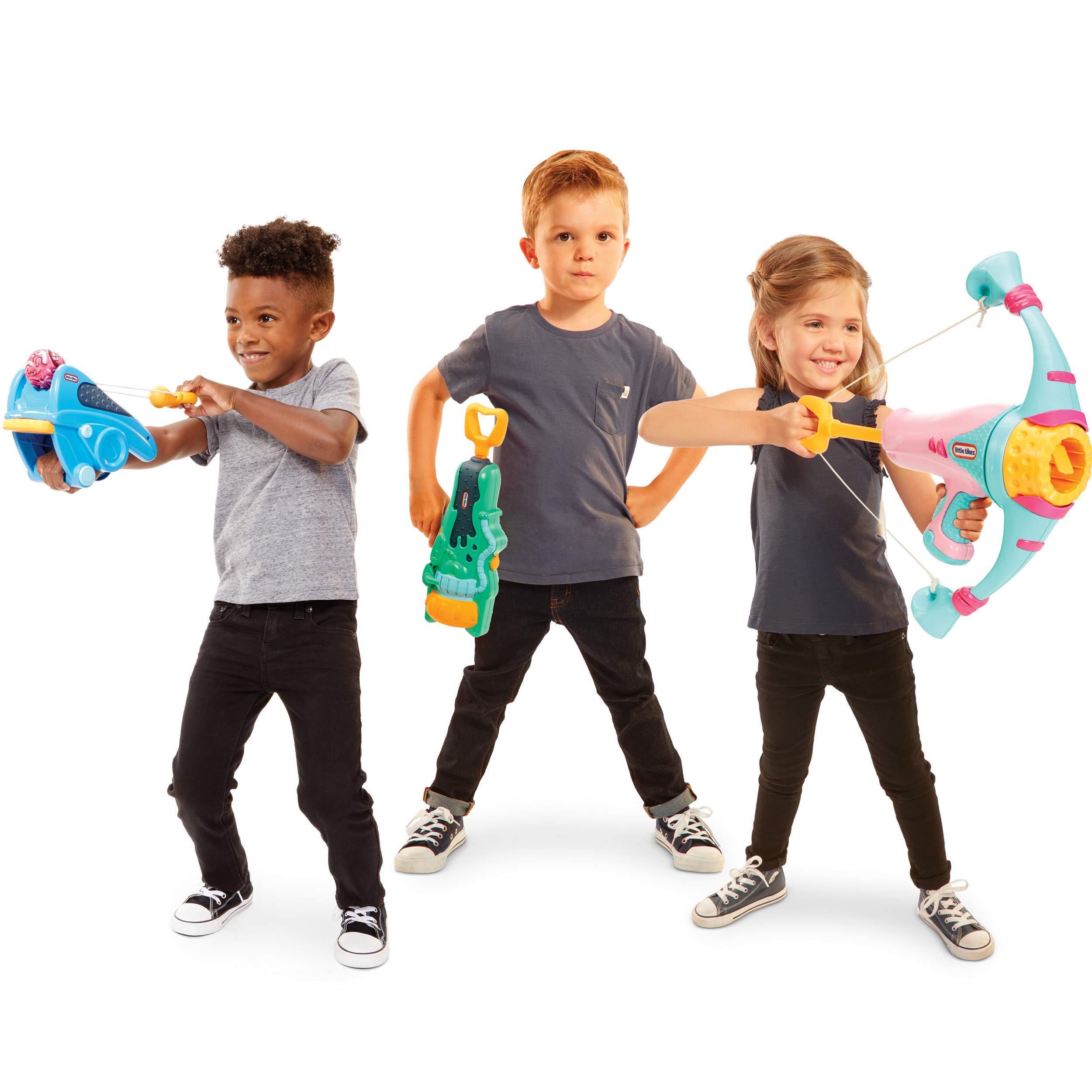 Little Tikes Mighty Blasters Power Bow Pink Toy Blaster with 4 Soft Power Pods for Kids Ages 3 Years and Up