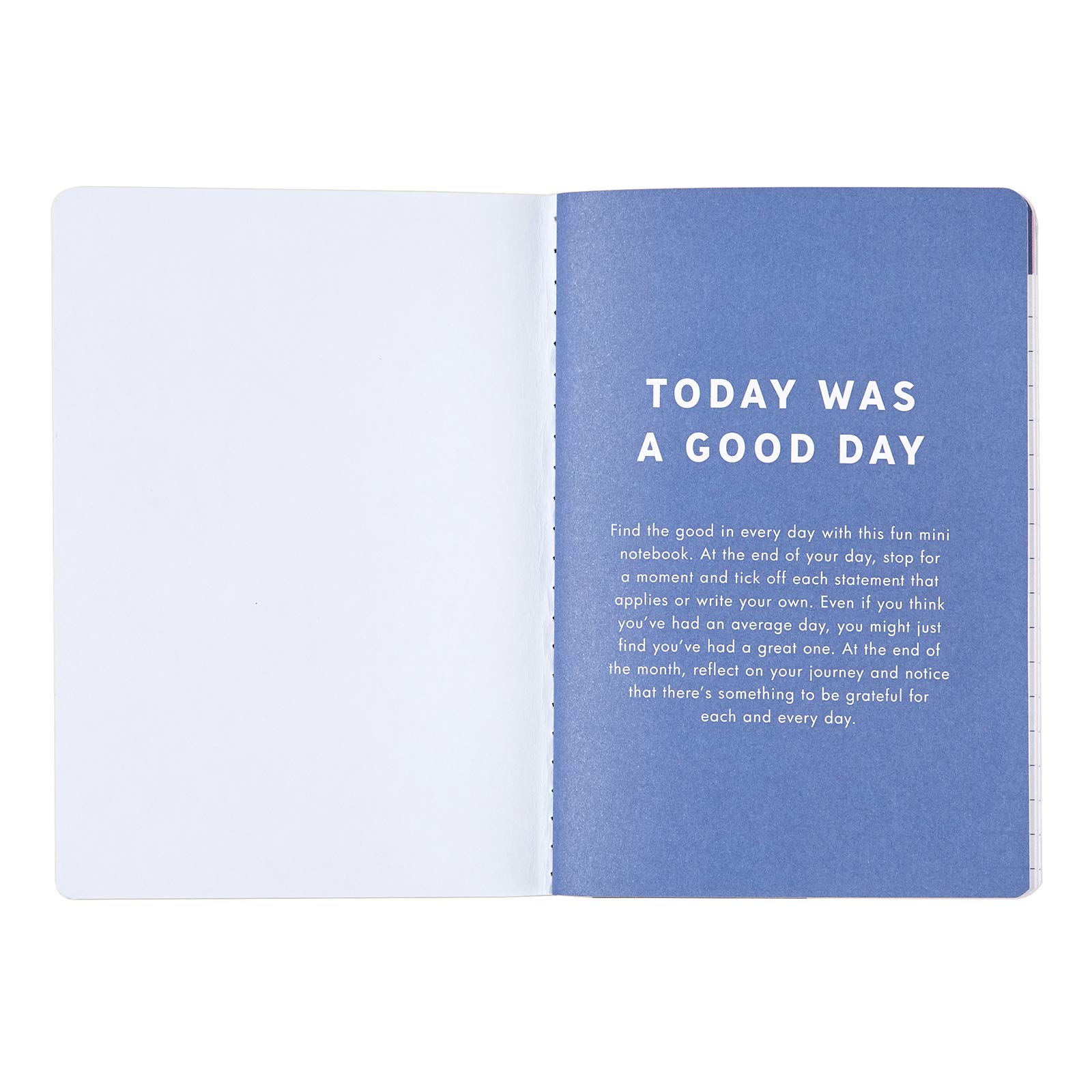 kikki.K Inspiration Designer Collection - Today was A Good Day Notebook, Pocket Sized and Gold Foil Detailing, Includes Prompts and Blank Pages, Measures 5.12" L x 3.54" W x 0.2" H