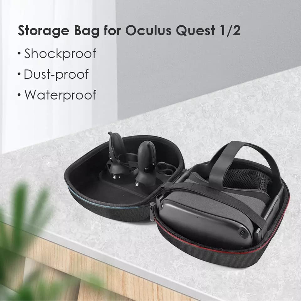 Travel Carrying Case for Oculus Quest 2 Quest VR Headset Touch Controllers Hard Shell EVA Storage Case vanpower/forOculus/forOculus/Portable bag/Carrying///260x220x180mm/No/VR-B-14
