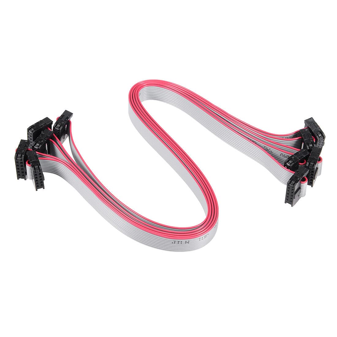 Tool parts IDC 10 Pins Connector Flat Ribbon Cable Female Connector 30cm 2mm Pitch - 5pcs