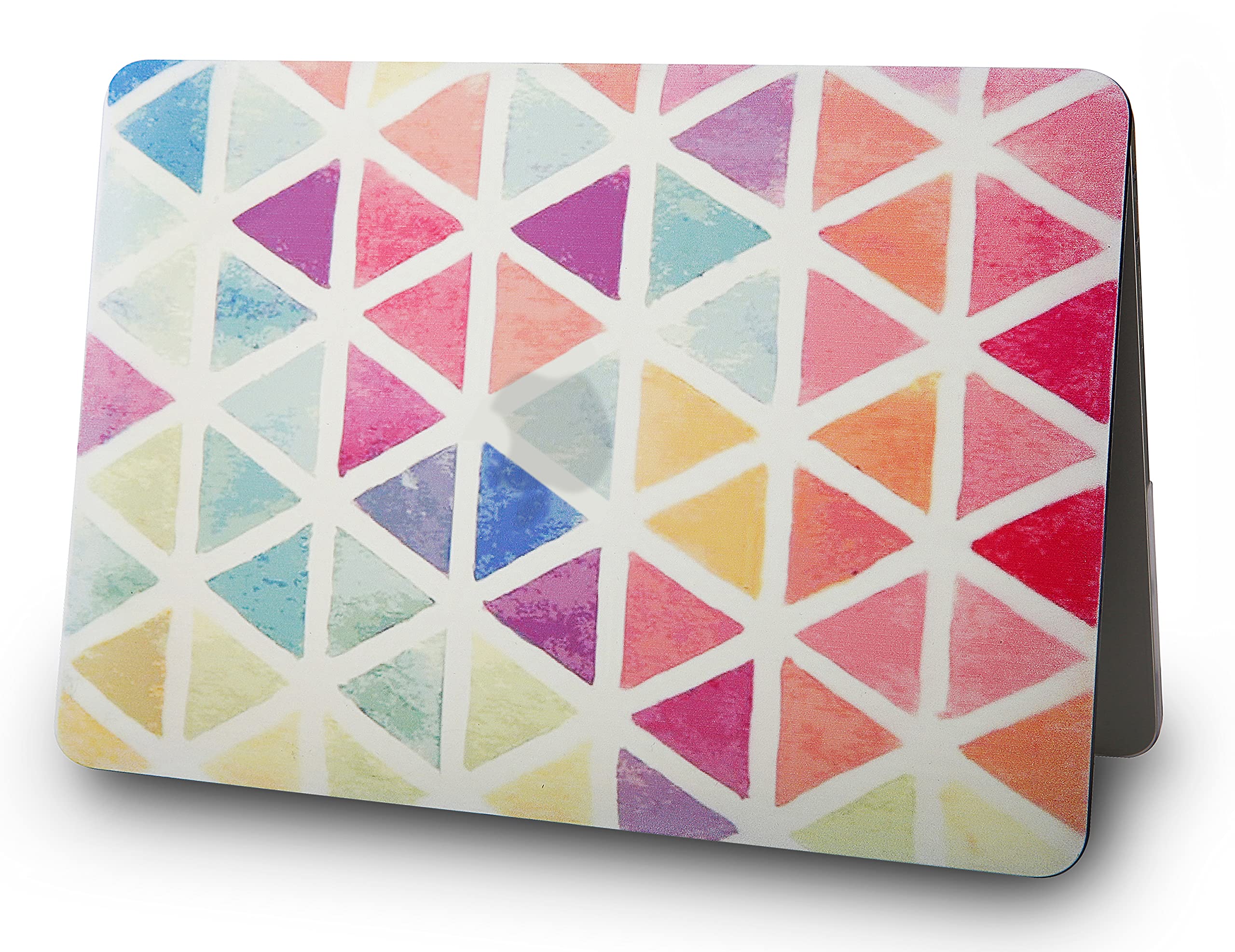 KECC Laptop Case for MacBook Air 13" w/ Keyboard Cover Plastic Hard Shell Case A1466/A1369 2 in 1 Bundle (Color Triangles)