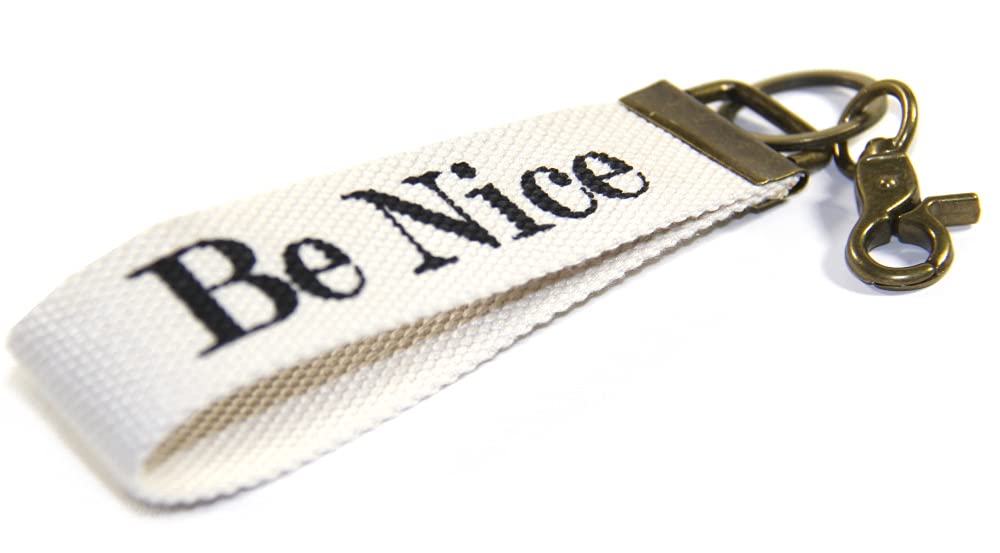 Jules Products Wristlet Key Chain Fob Be Nice