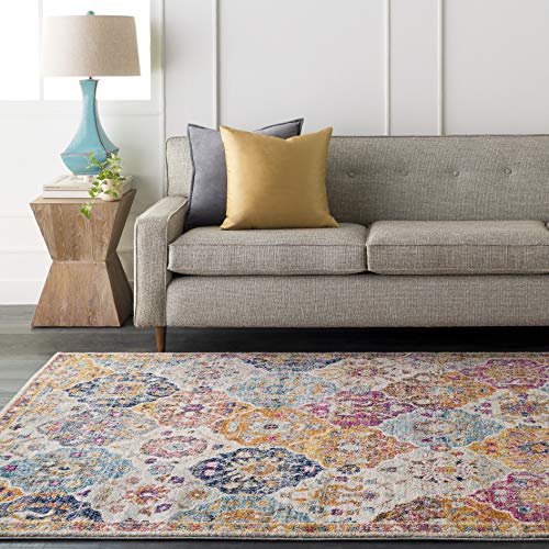 Livabliss Eveline Area Rugs, 6'7" x 9' Oval, Saffron