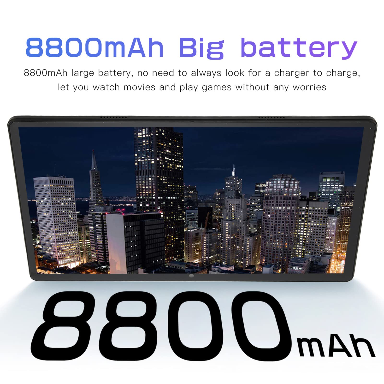 soobu 10.1 Inch Tablet, Calling Tablet Black 10.1 Inch 1960x1080 IPS 5G WiFi for Android12 for Painting (US Plug)