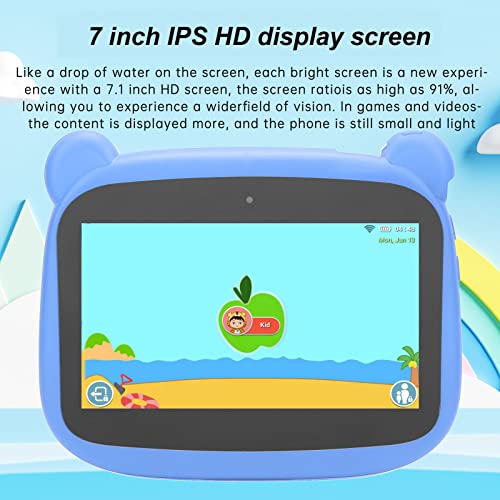 soobu HD Tablet, Kids Tablet Dual Band US Plug 100‑240V Dual Camera 32GB ROM 5000mAh for Ebook (US Plug)