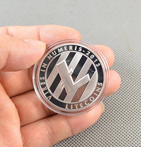 Silver Plated Commemorative Litecoin Collectible Iron Miner Coin - One Item w/Random Color and Design
