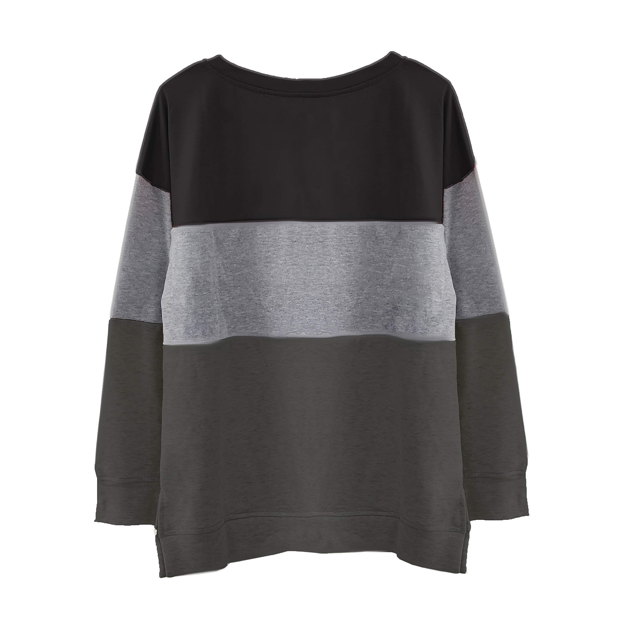 MITALOO Womens Crewneck Sweatshirts Long Sleeve Shirts Loose Pullover Tops Shirts Blackgrey