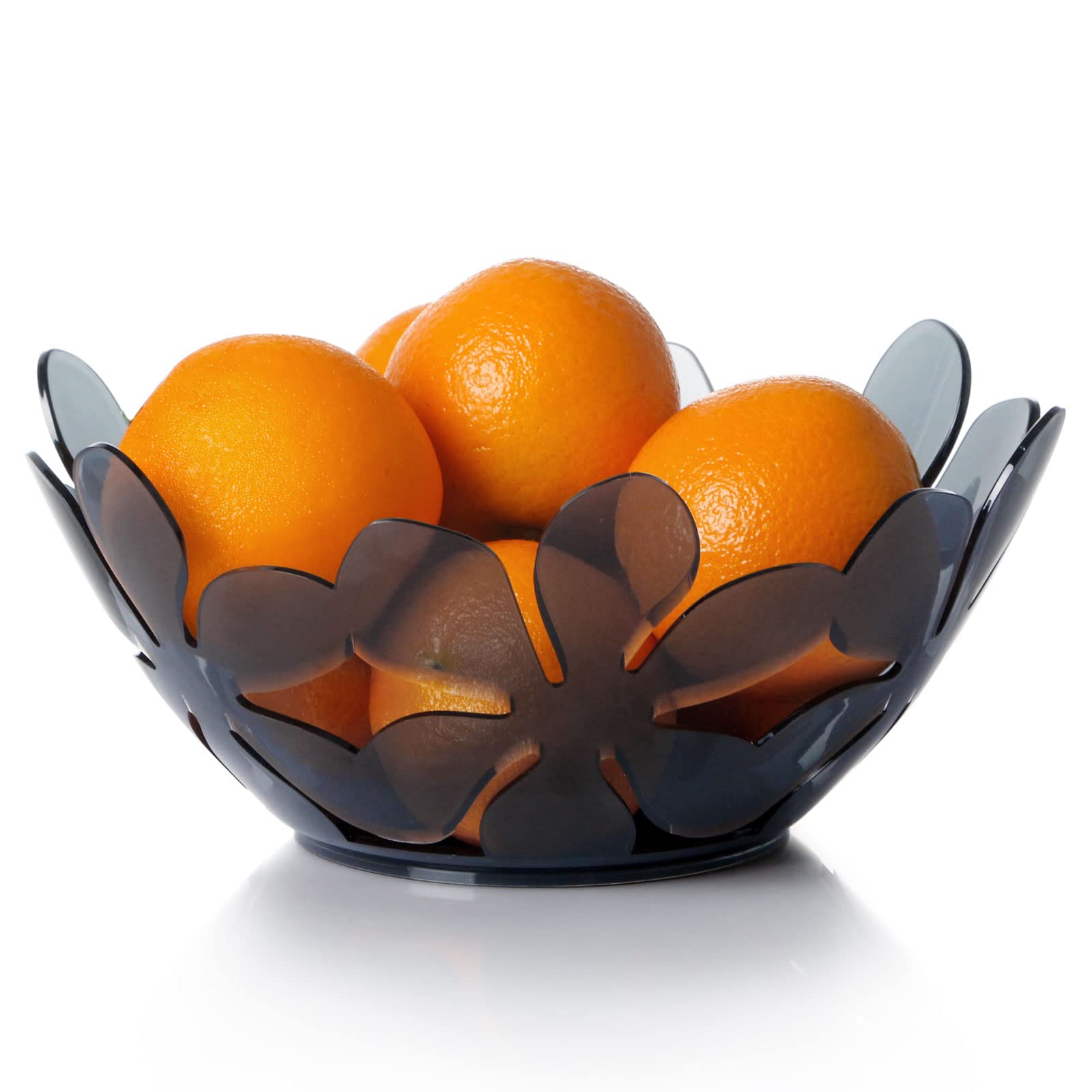 NUTRIUPS Rustless Fruit Bowl,Petal-shaped Fruit Basket for Kitchen,Sturdy Plastic Decorative Bowls for Home Decor, Kitchen Countertop, Blue