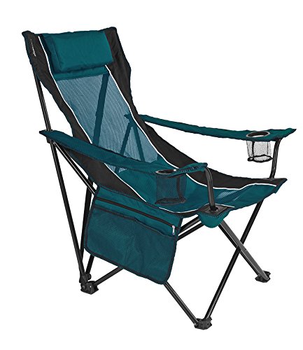 Kijaro Sling Folding Camping Chair - Enjoy The Outdoors in This Outdoor Chair with a Built-in Cup Holders and Side Organizer OR Side Cooler - Includes a Detachable Pillow
