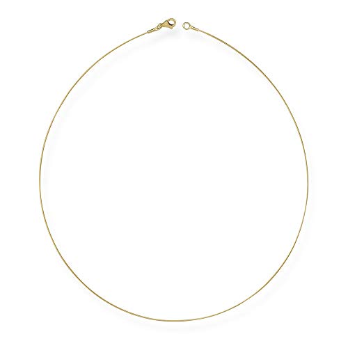 Jewelryweb Italian Solid 14k Yellow gold 0.5mm Twist Cable Wire Chain Necklace (16â or 18â) (16)
